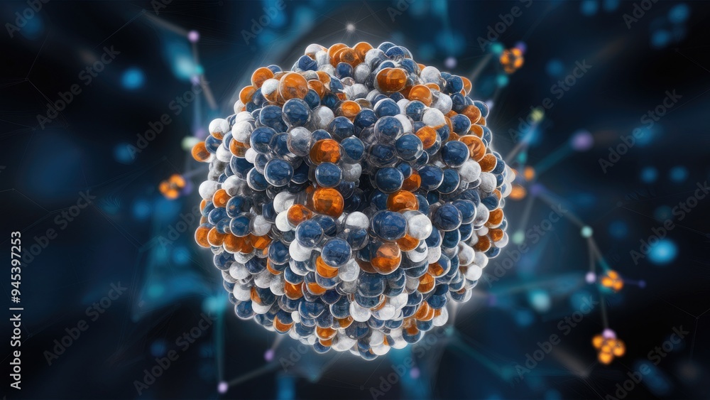 Silicon Carbide Molecule 3D Model with Color-Coded Atoms and Structural ...