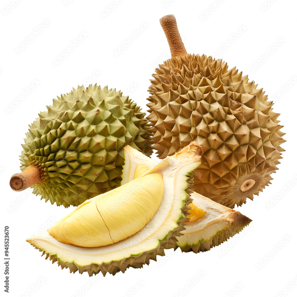 Durian, Fruit, Isolated on Transparent Background, Graphic Resource for ...