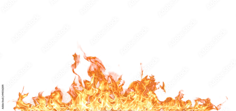Translucent orange fire flames and sparks on transparent background ...
