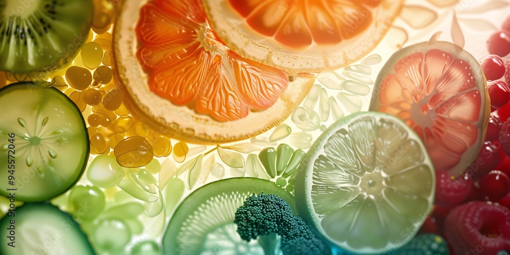 Fruit cross-section images, Detailed fruit anatomy illustrations, Fruit ...