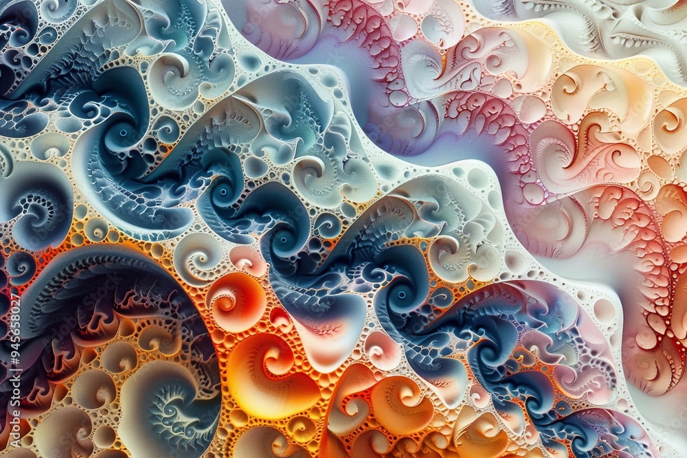 intricate fractal designs that showcase repeating geometric patterns ...