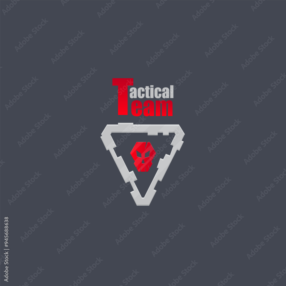 Sci Fi Futuristic Triangle Frame Skull Game UI Military Logo Tactical ...