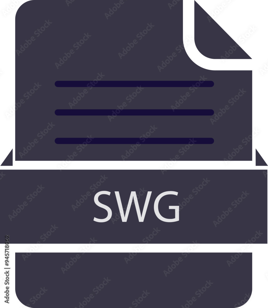 SWG File icon black color and lines Stock Vector | Adobe Stock