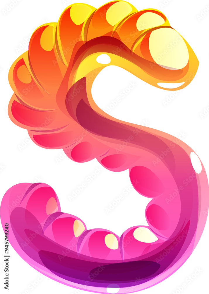 Letter S Halloween font, cartoon evil type, funny scary typeface ...