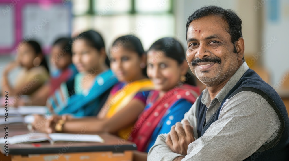 Adults in India attending a vocational training course, learning ...