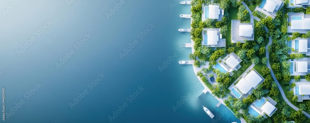 Waterfront residential complex with eco-friendly features and marina ...