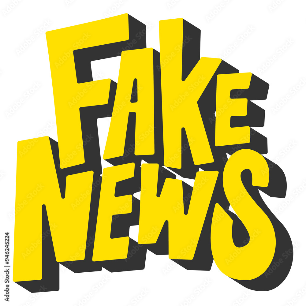 Png Fake news word typography illustration element, transparent ...
