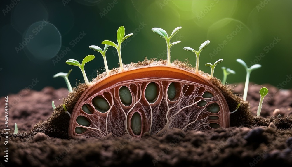 Provides a detailed look at the internal structure of a seedling ...