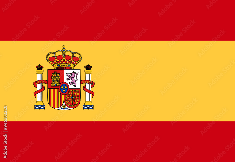spain flag illustrator country flags Stock Vector | Adobe Stock