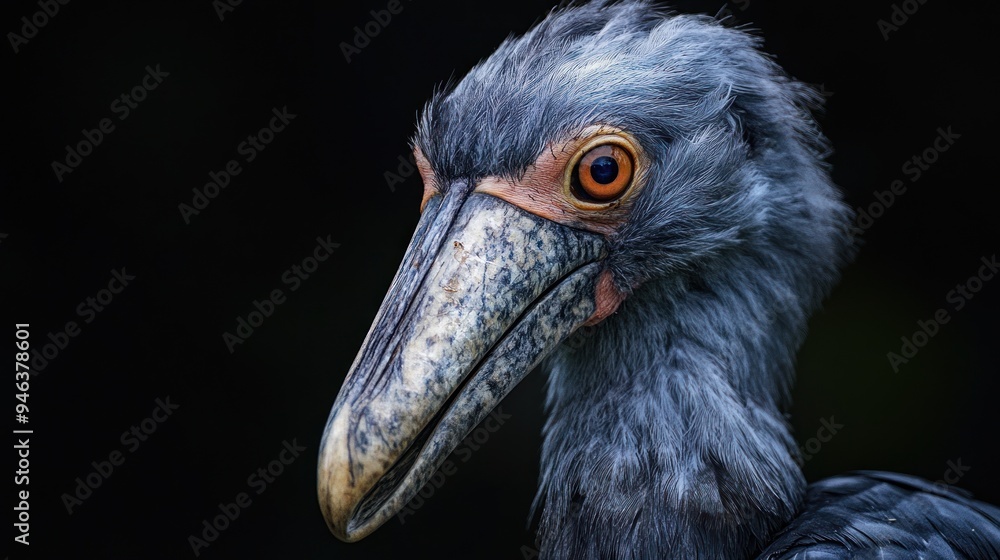 Bird species the shoebill or with the Latin name balaeniceps rex is ...