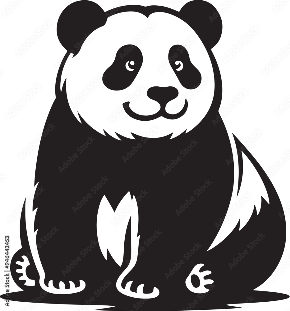 Panda icon vactor file. Stock Vector | Adobe Stock