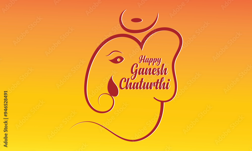 Ganesh Chaturthi, with vibrant and Ganesh Chaturthi Banner, artistic ...
