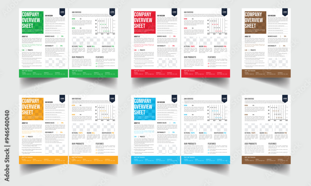 Technical Data Sheet layout template. Product Catalogue & modern a4 ...