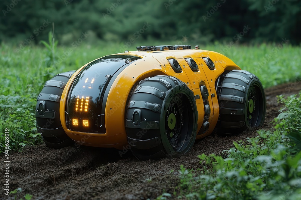 Ilustración de Stock biomimetic mole robots revolutionizing agriculture ...