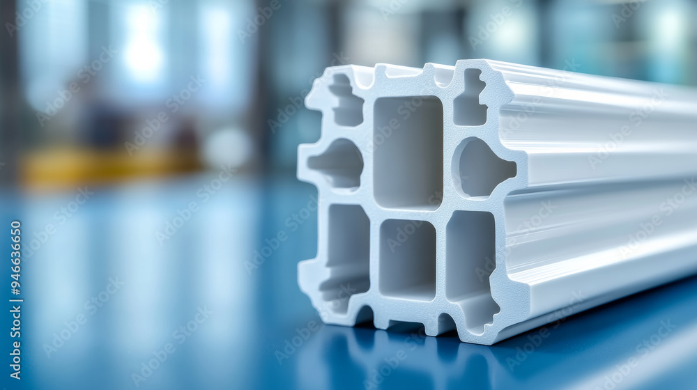 Cross-section view of a PVC window frame showcasing its insulation ...