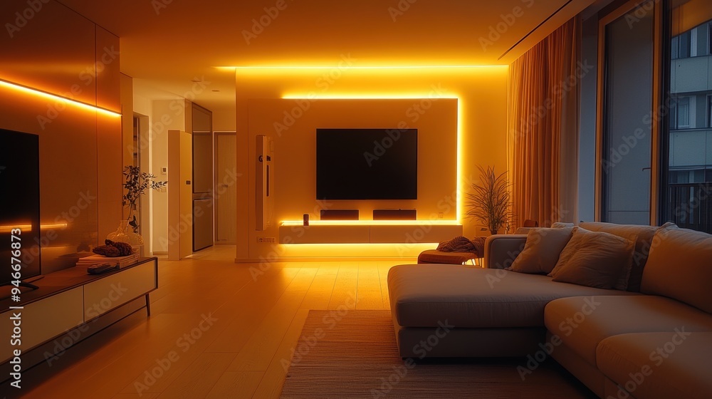 room lighting design, enhance your modern living space with warm white ...
