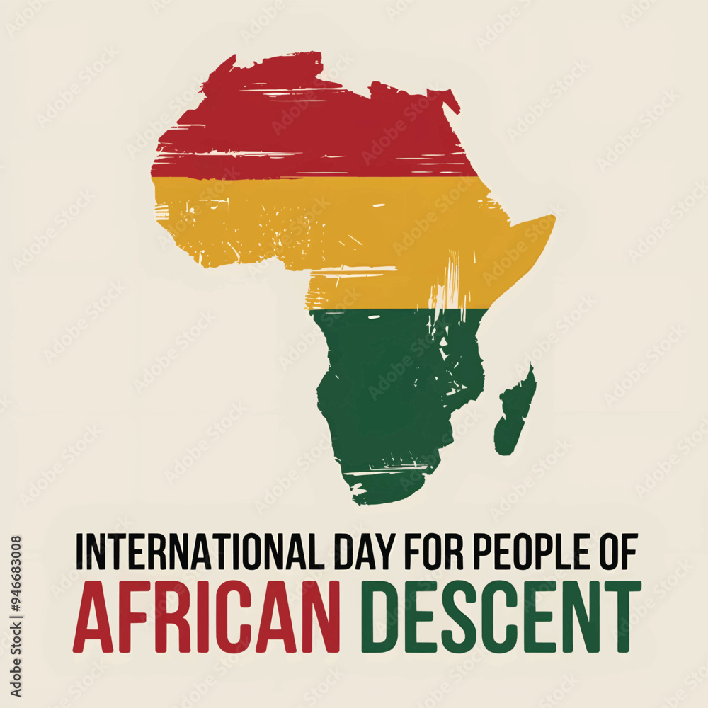 Map of Africa with the colors of the Pan-African flag, symbolizing ...
