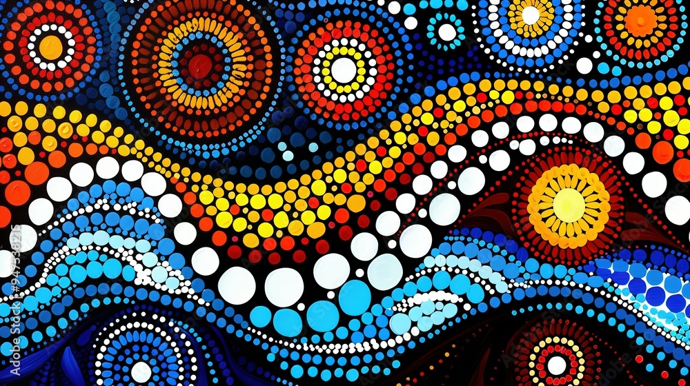 Dreamtime Story of the Land through Australian Aboriginal Dot Painting ...
