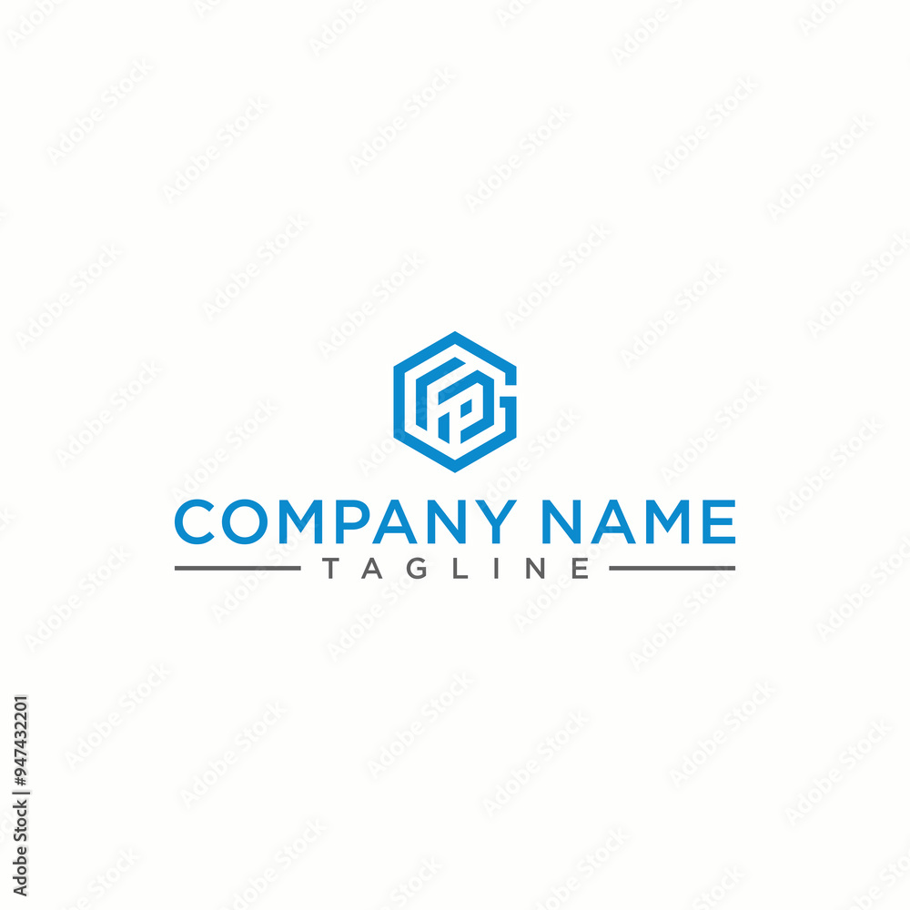 FPG letter logo in the form of hexagons and cube logos with letter ...