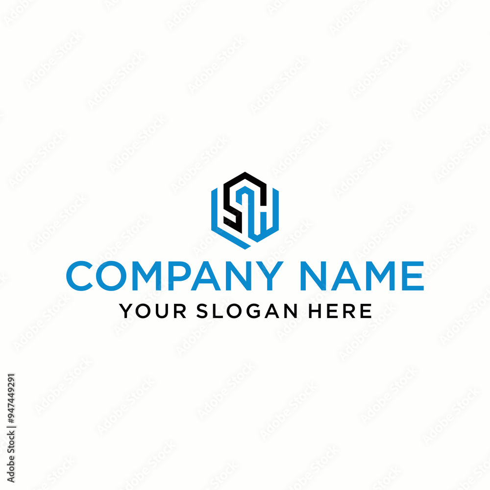 LSW letter logo in the form of hexagons and cube logos with letter ...