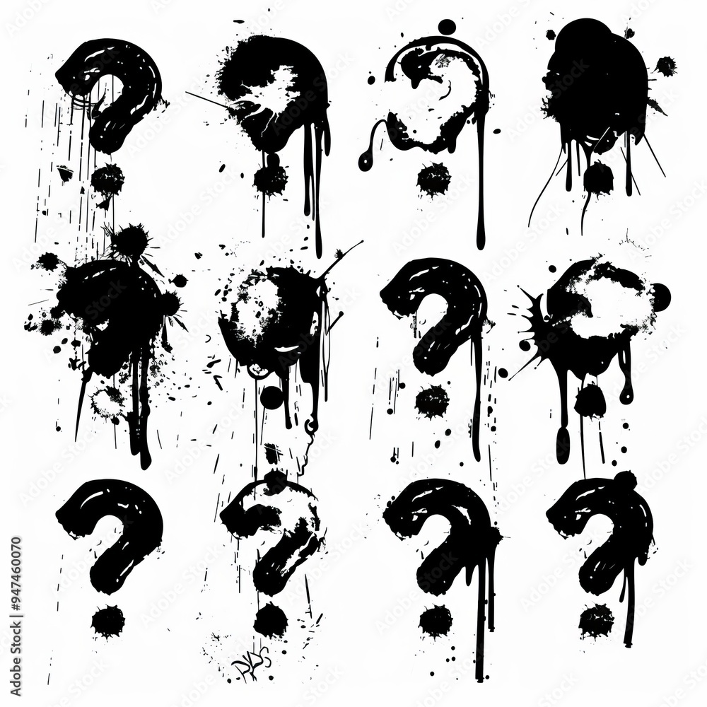 Question mark icon, quiz symbol, interrogation sign, simple rebus ...