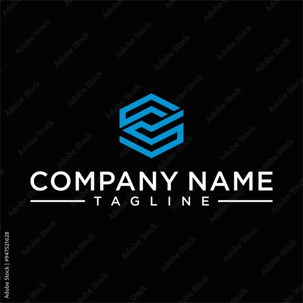 CS letter logo in the form of hexagons and cube logos with letter ...