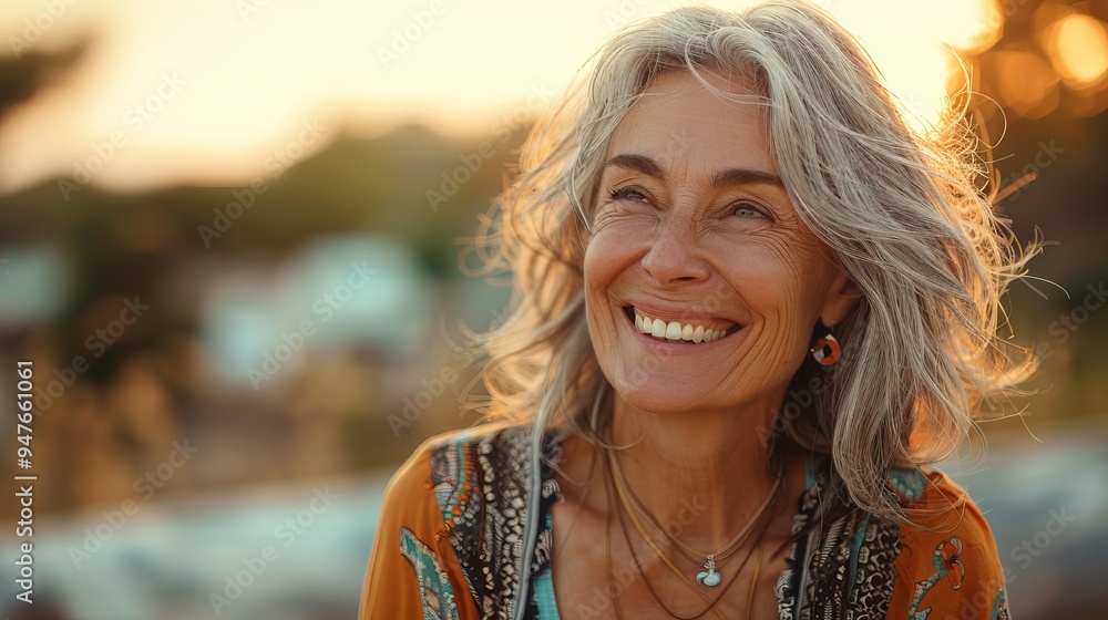 Beautiful gorgeous 50s mid age beautiful elderly senior model woman ...