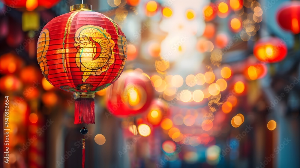 2025 Lunar New Year Festival: Vibrant Red Lanterns and Traditional ...