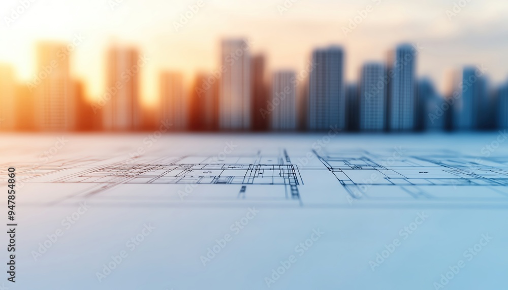 Detailed blueprint of an urban complex with structural and analytical ...