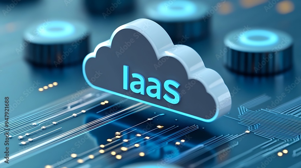 Ilustração Visual representation of Infrastructure as a Service (IaaS ...