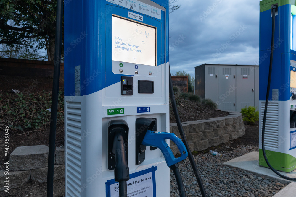Foto de Stock Portland, Oregon, USA-March 29, 2022- Electric vehicle ...