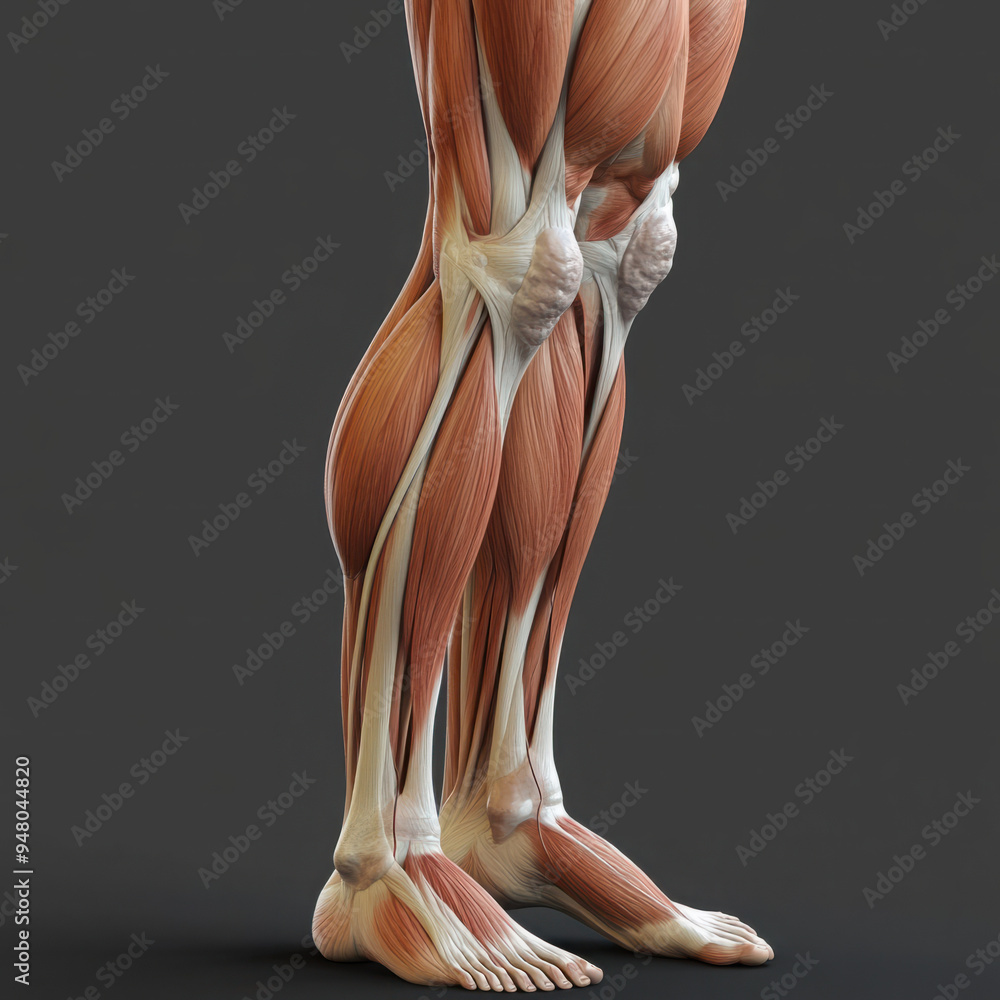 Human anatomy of the leg muscular system Stock Photo | Adobe Stock