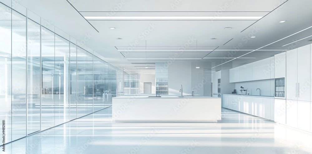 Animated ai animation of a laboratory office science practice room ...