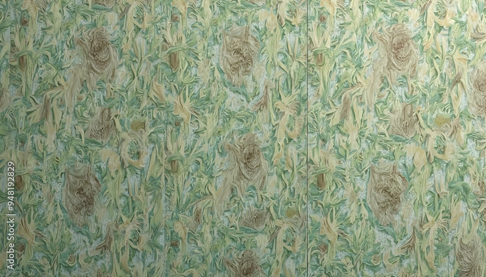 Seagrass texture with visible fibers and natural shades of green and ...