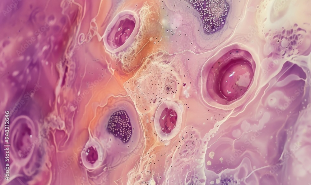 Fetal ovary: Oocyte development micrograph depicting leptotene and ...