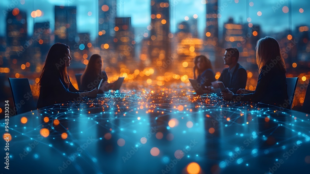 Strategic Discussion: Business leaders in deep conversation at a ...