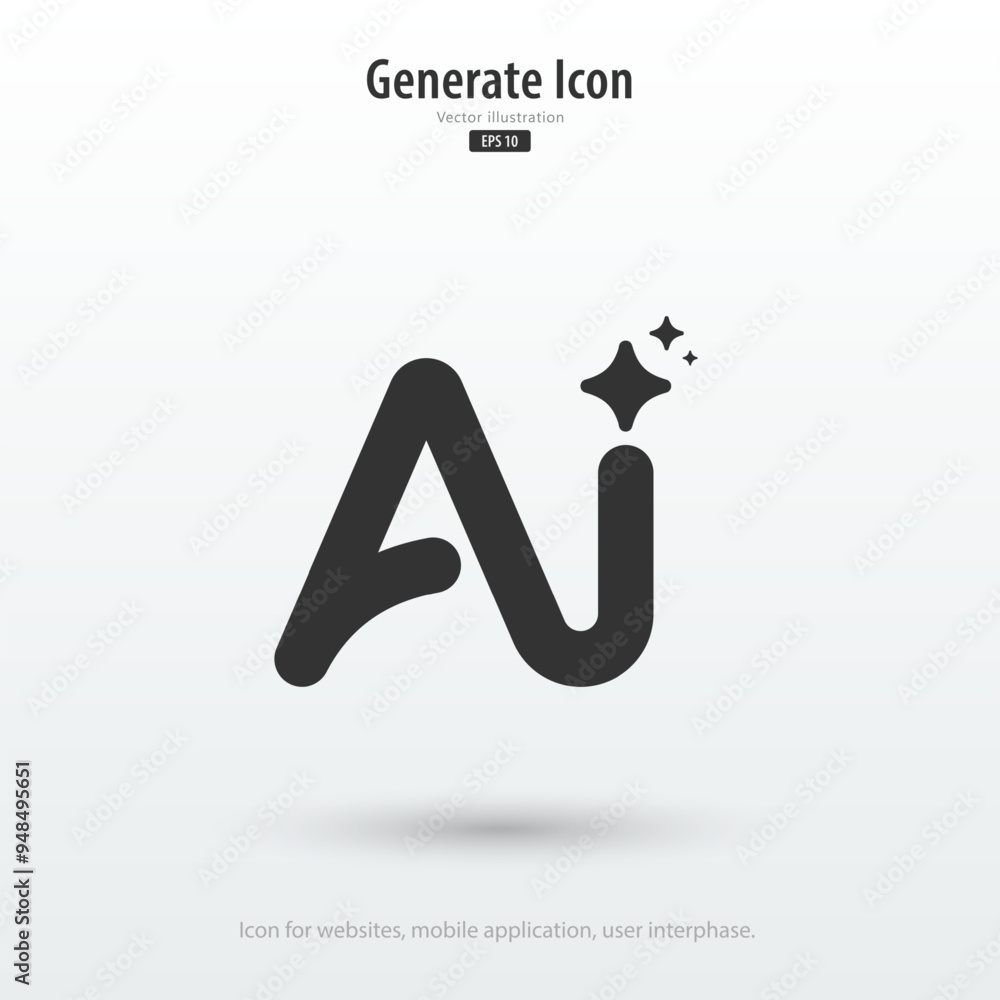 AI Generated icon. Generate symbol. Enter command text to generate ...