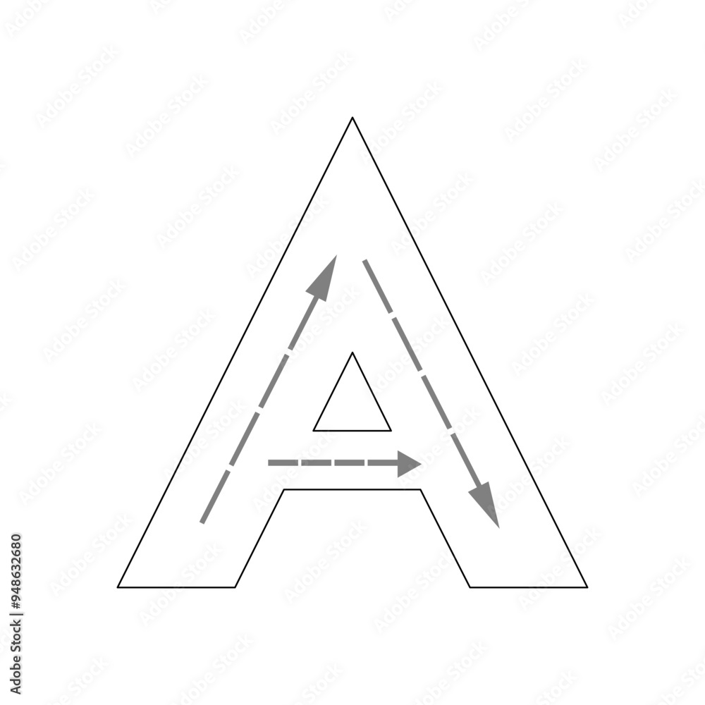 Tracing alphabet letter a to z lowercase prewriting dotted line element ...