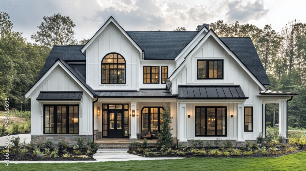 farmhouse revival, this farmhouse exterior design combines classic ...