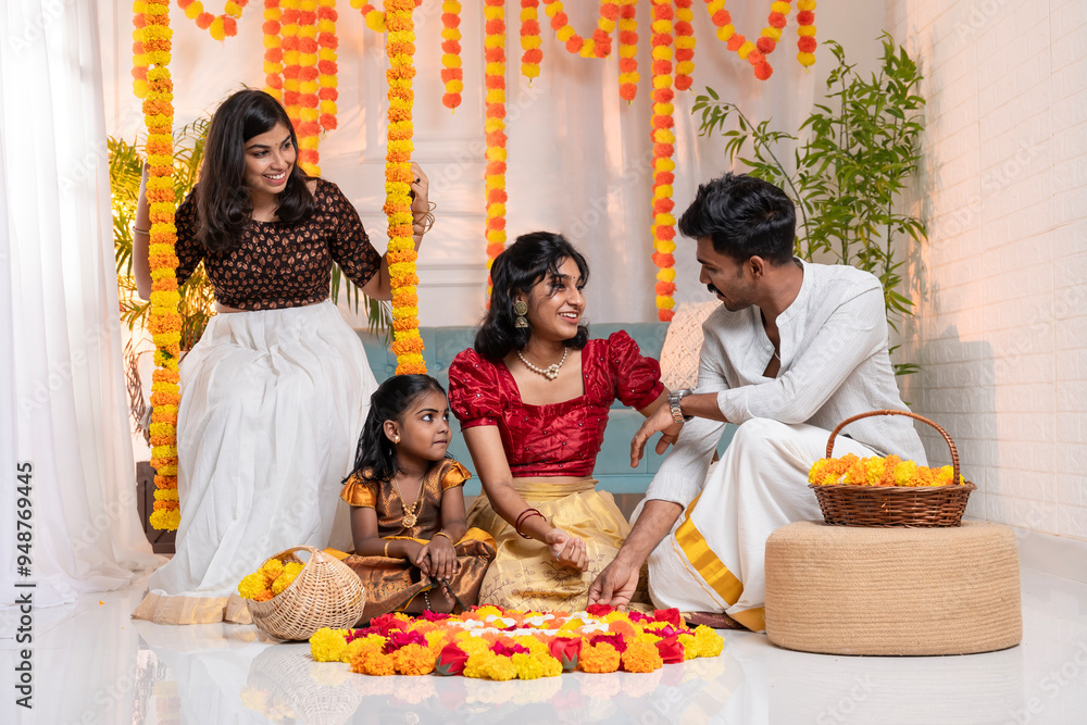 Onam festival background, South Indian people celebrating Onam festival ...