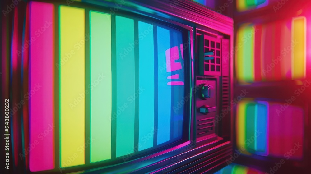 nostalgic tv color bars test pattern retro television signal background ...