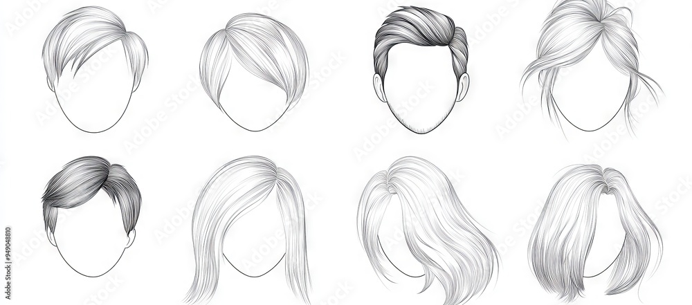 Curly Girl method chart showing all curl types, labeled. Waves, coils ...