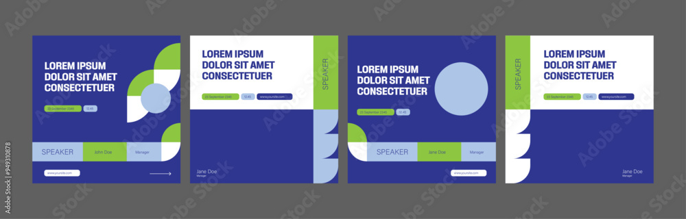 instagram webinar social media poster template slider carousel online ...