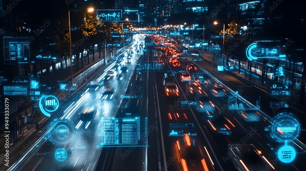 Smart Traffic Management Dashboard Displaying Real Time IoT Data ...