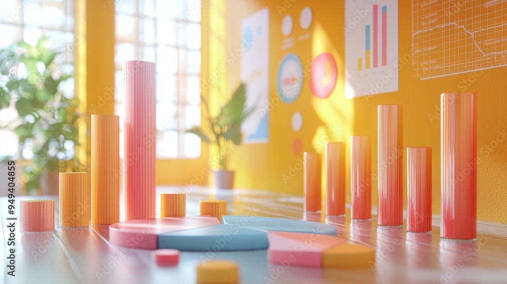 Business Competitive Analysis with Side-by-Side Comparison Charts - 3D ...