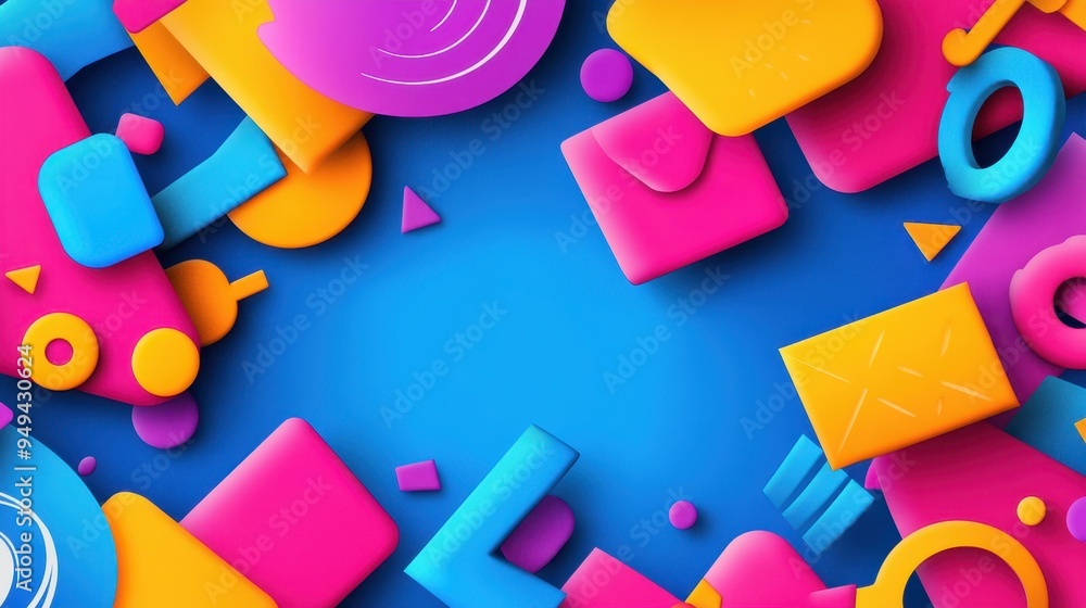 Dive into a chaotic abstract world of 3D shapes where realism meets ...