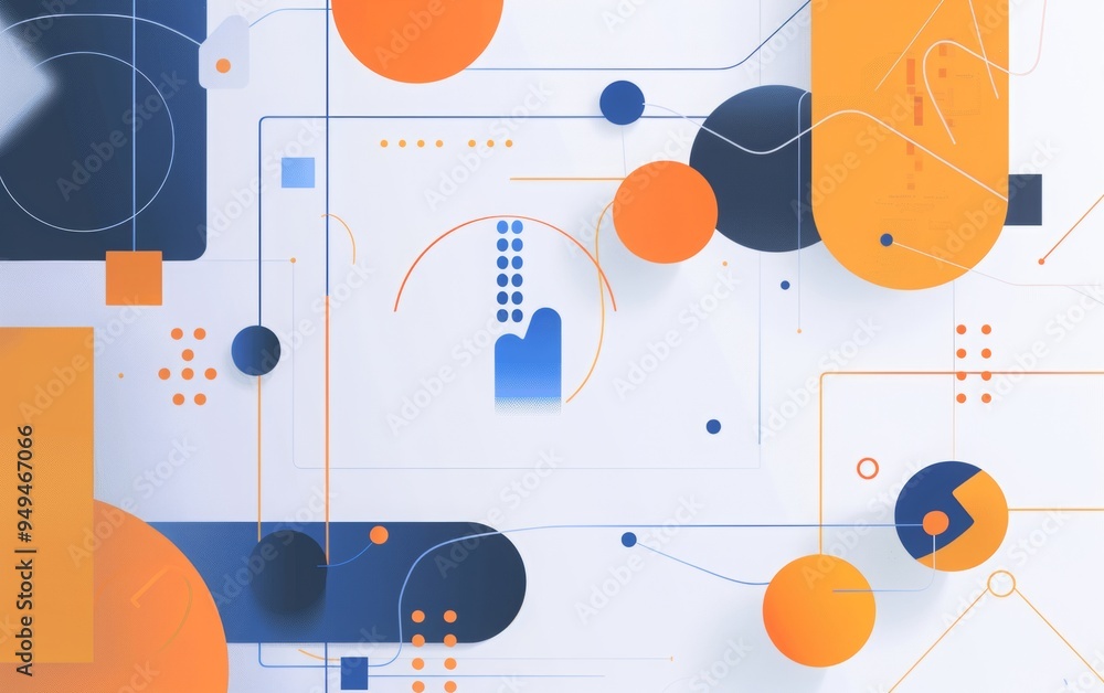 design to describe use cases, no writting, no text, stylish, clean ...