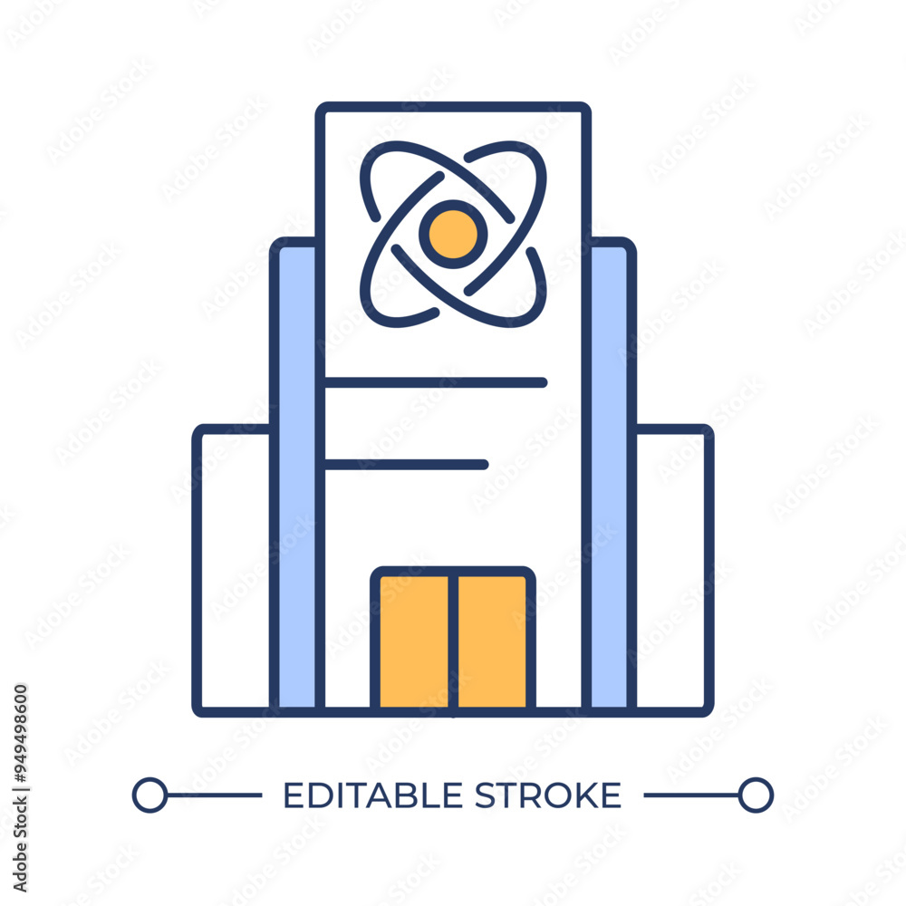 Research and development facility RGB color icon. Scientific ...