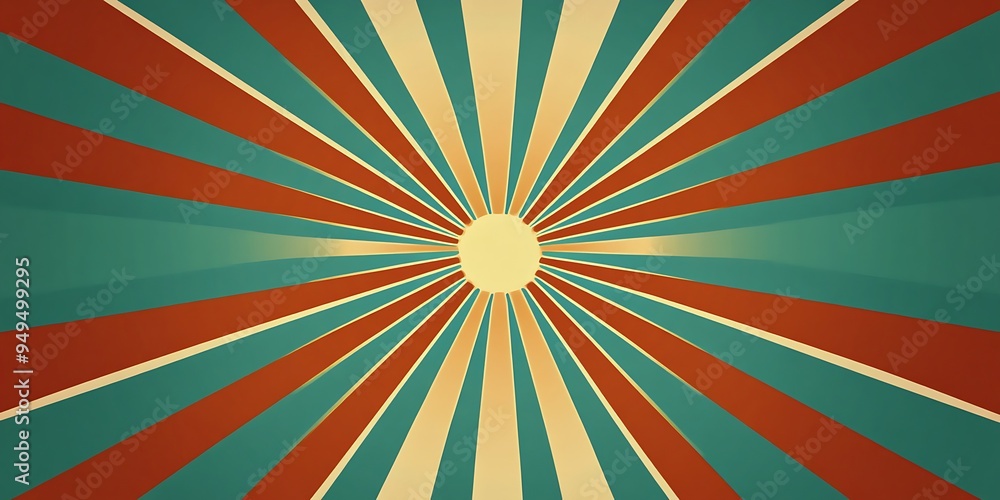 Retro circus orange and blue background with striped pattern, vintage ...