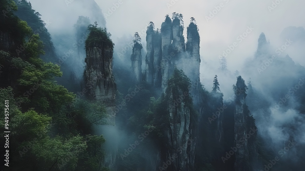 Zhangjiajie National Forest Park: The towering sandstone pillars of ...